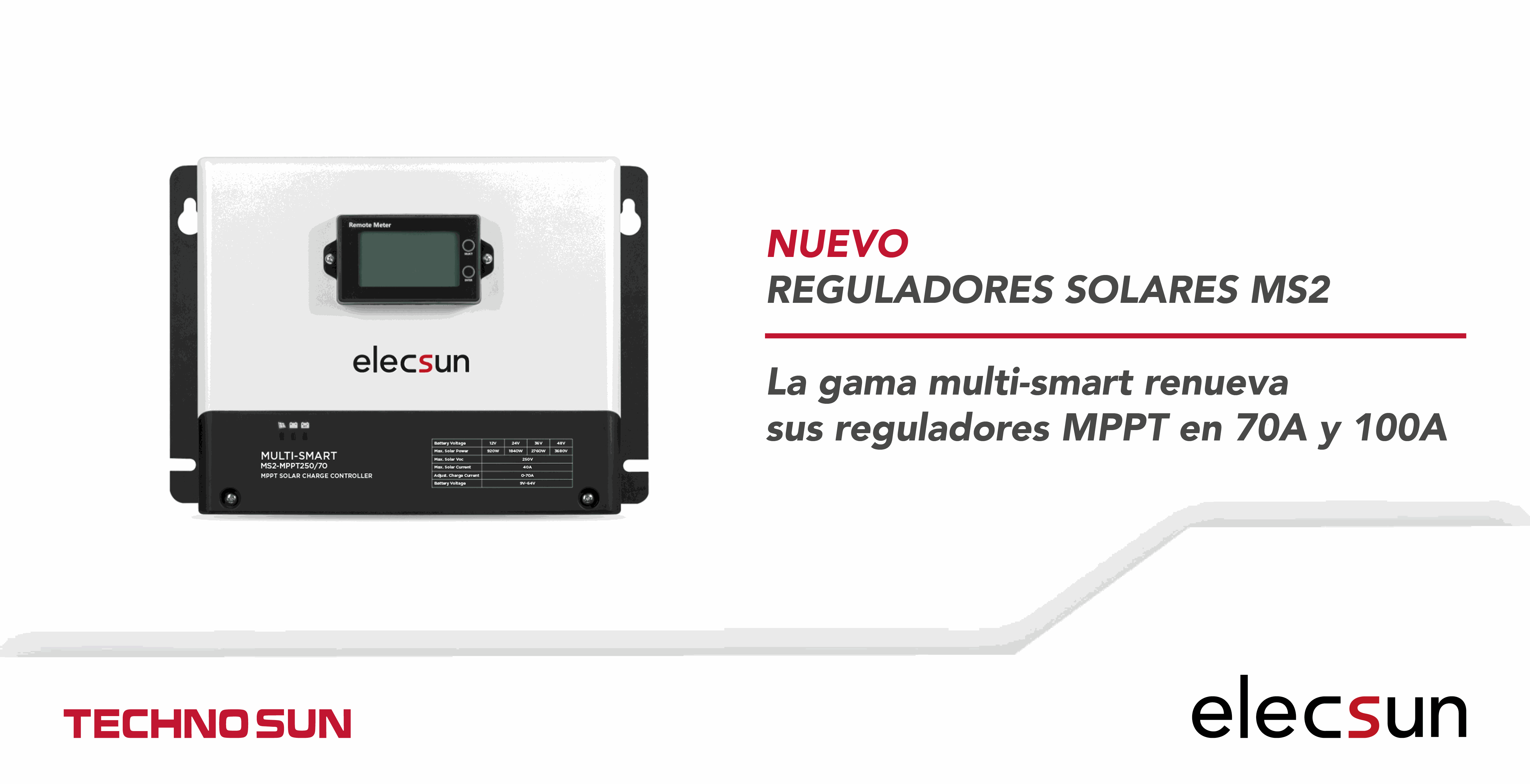 Nuevos reguladores MS2 de ELECSUN | Techno Sun Webportal B2B